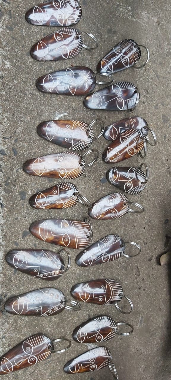 10-bone Keychains,bone Face Mask Keychains,african Keychains,kenyan ...