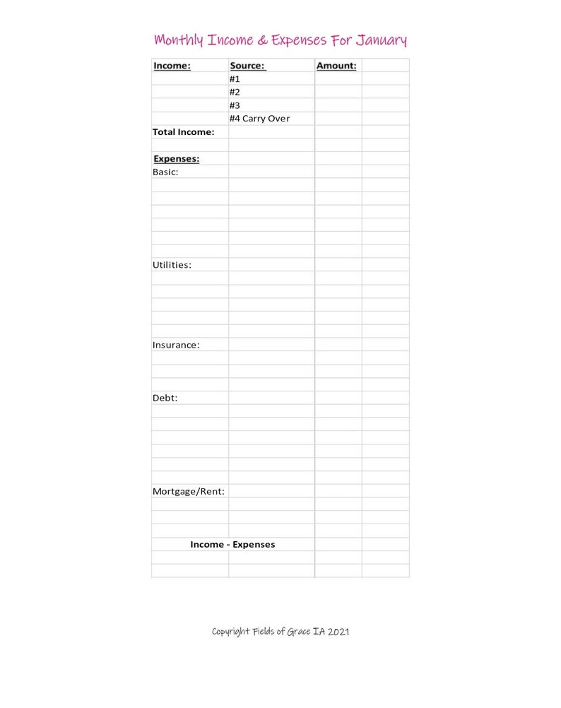 Budgeting Basics 101 Printable Worksheet Packet Etsy Schweiz