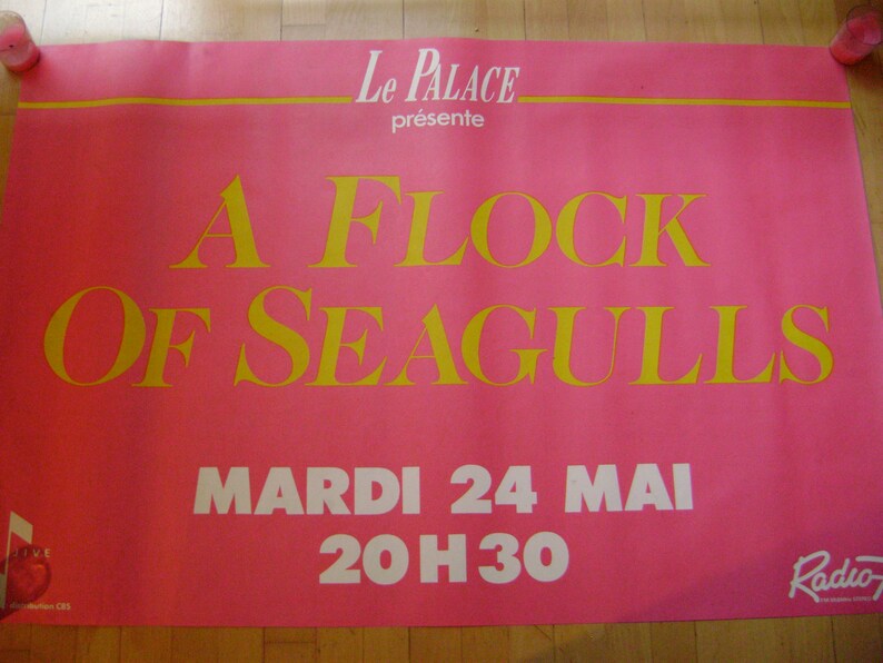 A Flock of Seagulls 1983 French Concert Poster at Le Palace - Etsy