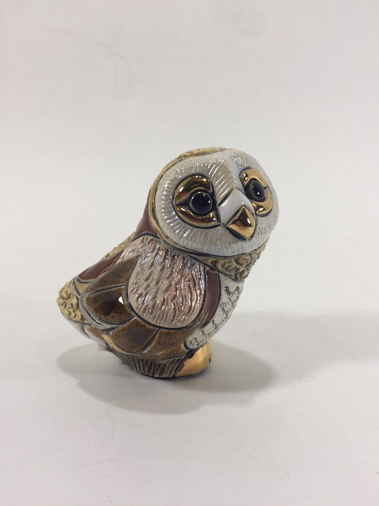 Derosa Baby Barn Owl Figurine - Etsy