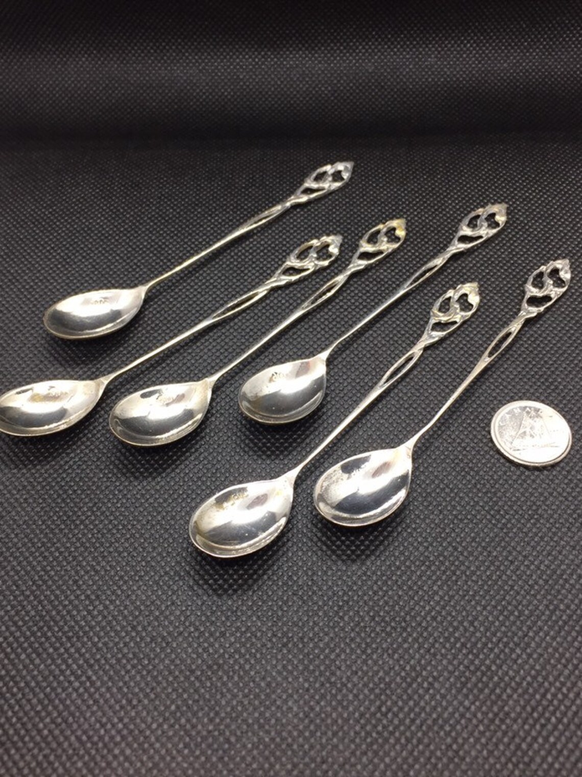 Silver Spoons. Set of 6. Appear Handcrafted. Made in Italy or Germany ...