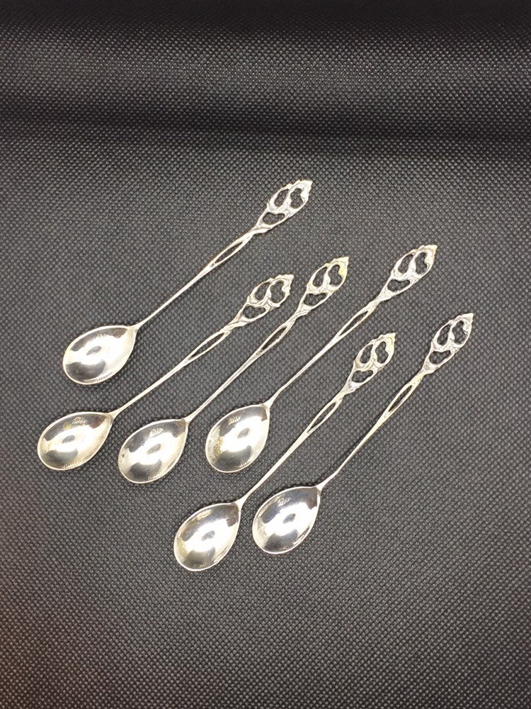 Silver Spoons. Set of 6. Appear Handcrafted. Made in Italy or Germany ...