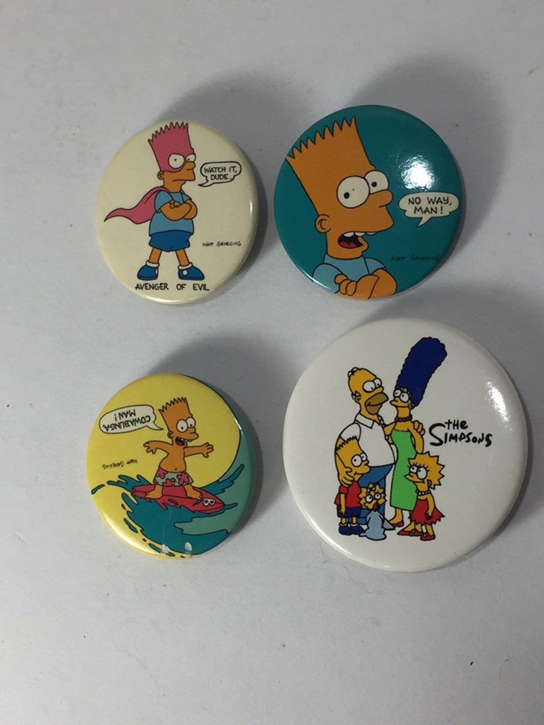 Vintage Simpsons Buttons - Etsy