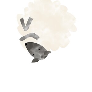 Lamb Nursery Print | Lamb Art, Nursery Art, Farmhouse Decor, Printable ...