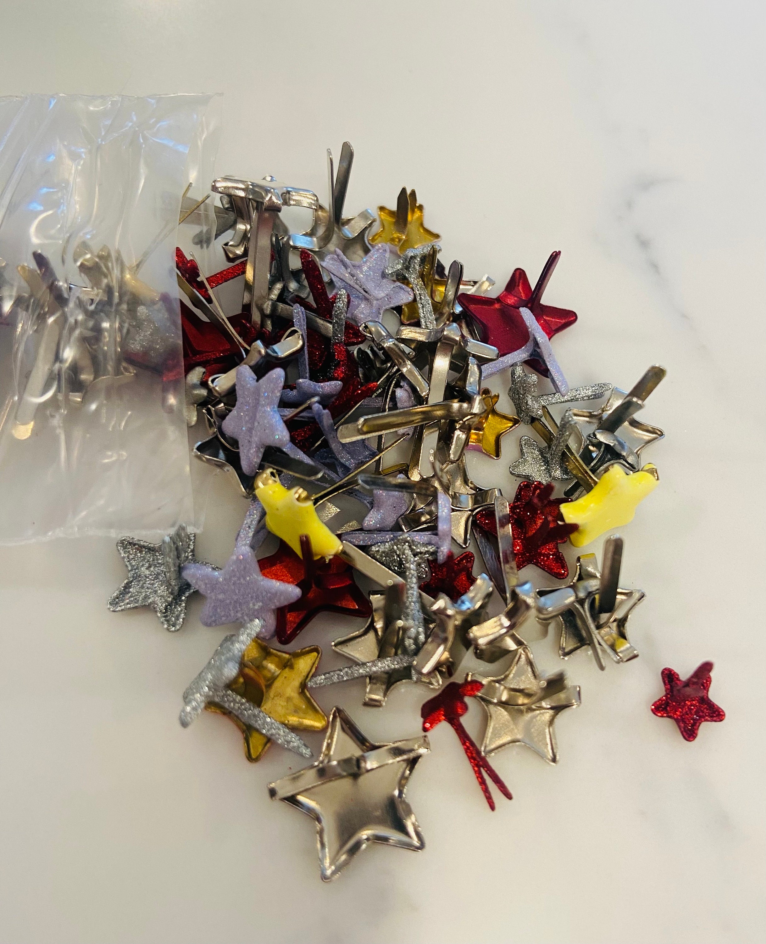 Paper Crafting Scrapbooking Embellishments Paper Fasteners Brads Stars ...