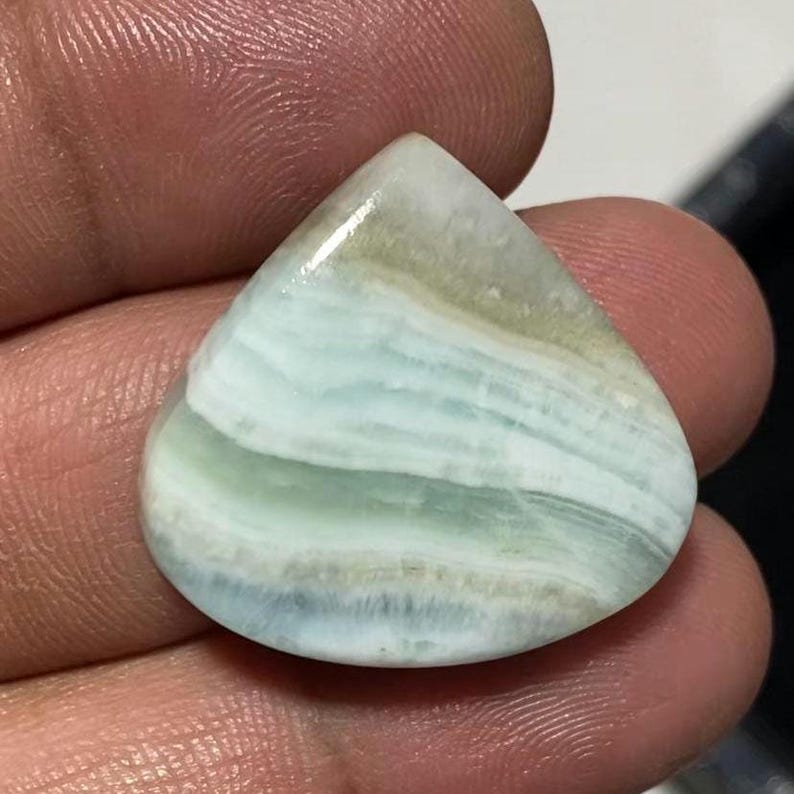 Natural Caribbean Calcite Cabochon Loose Gemstone Size 25x26x7 Mm ...