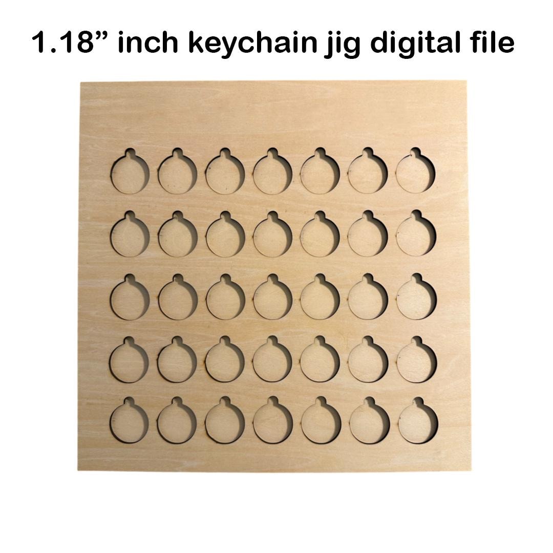 Digital Laser Cutting Jig File for 1.18 Round Keychains - Engraving ...