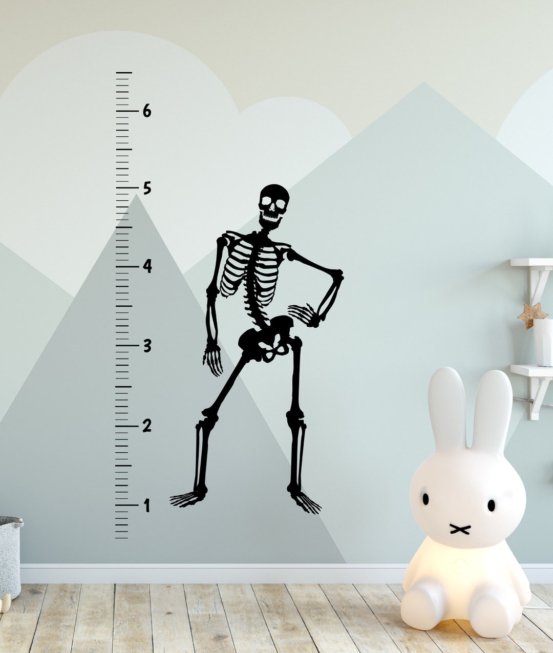 Wall Decal- Height Chart- Skeleton - Etsy
