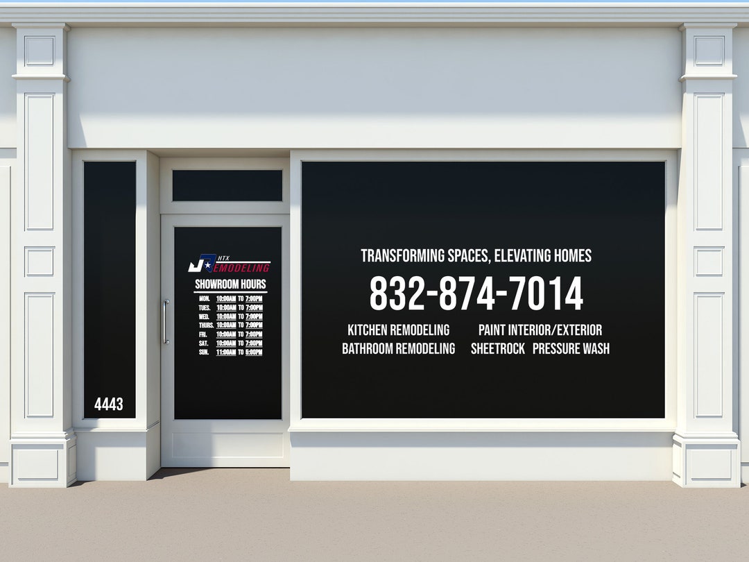 Customizable Window Decal / Your Company Name or Logo Storefront Vinyl ...