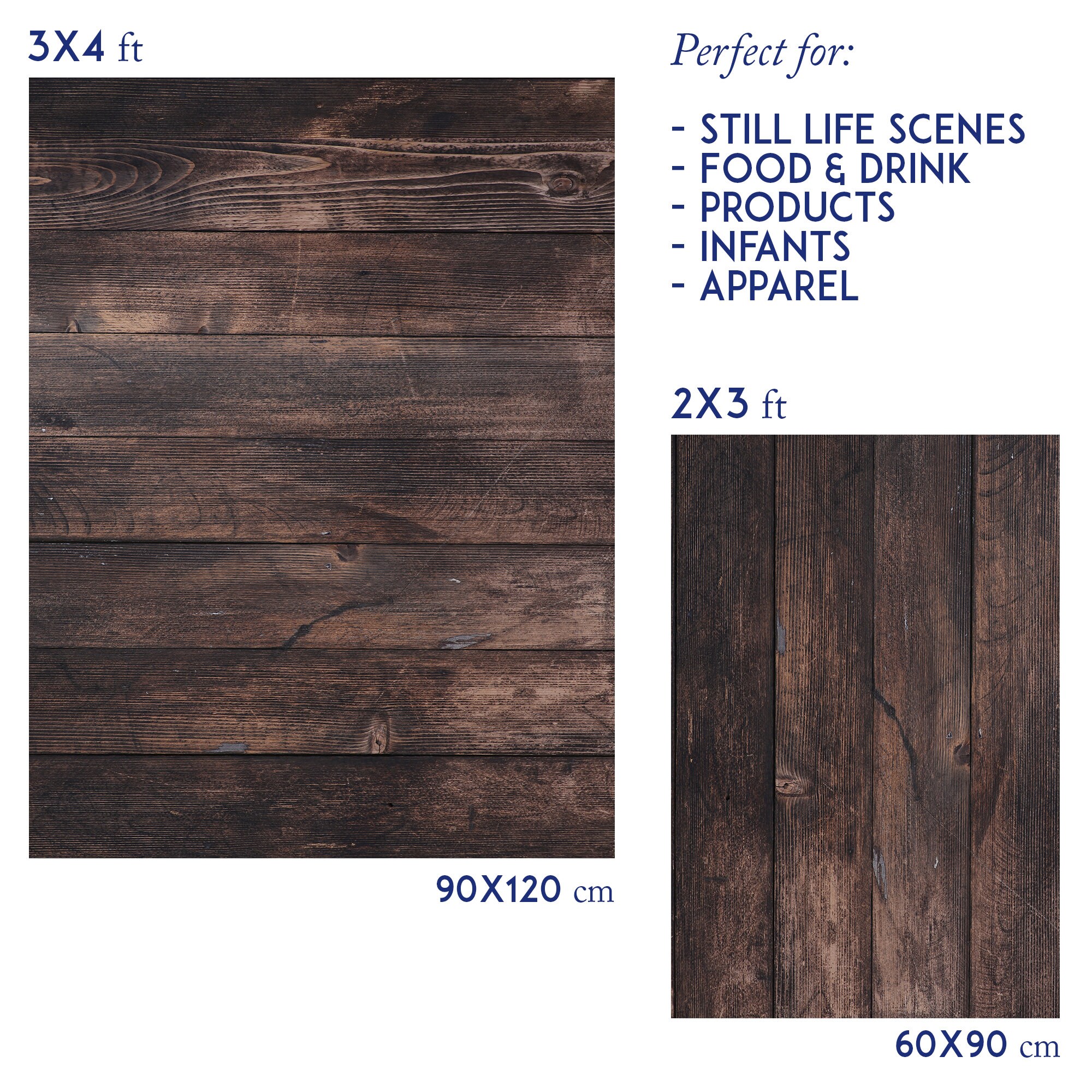 Dark Wood Vinyl Photo Backdrop for Product Flat Lay & Social | Etsy