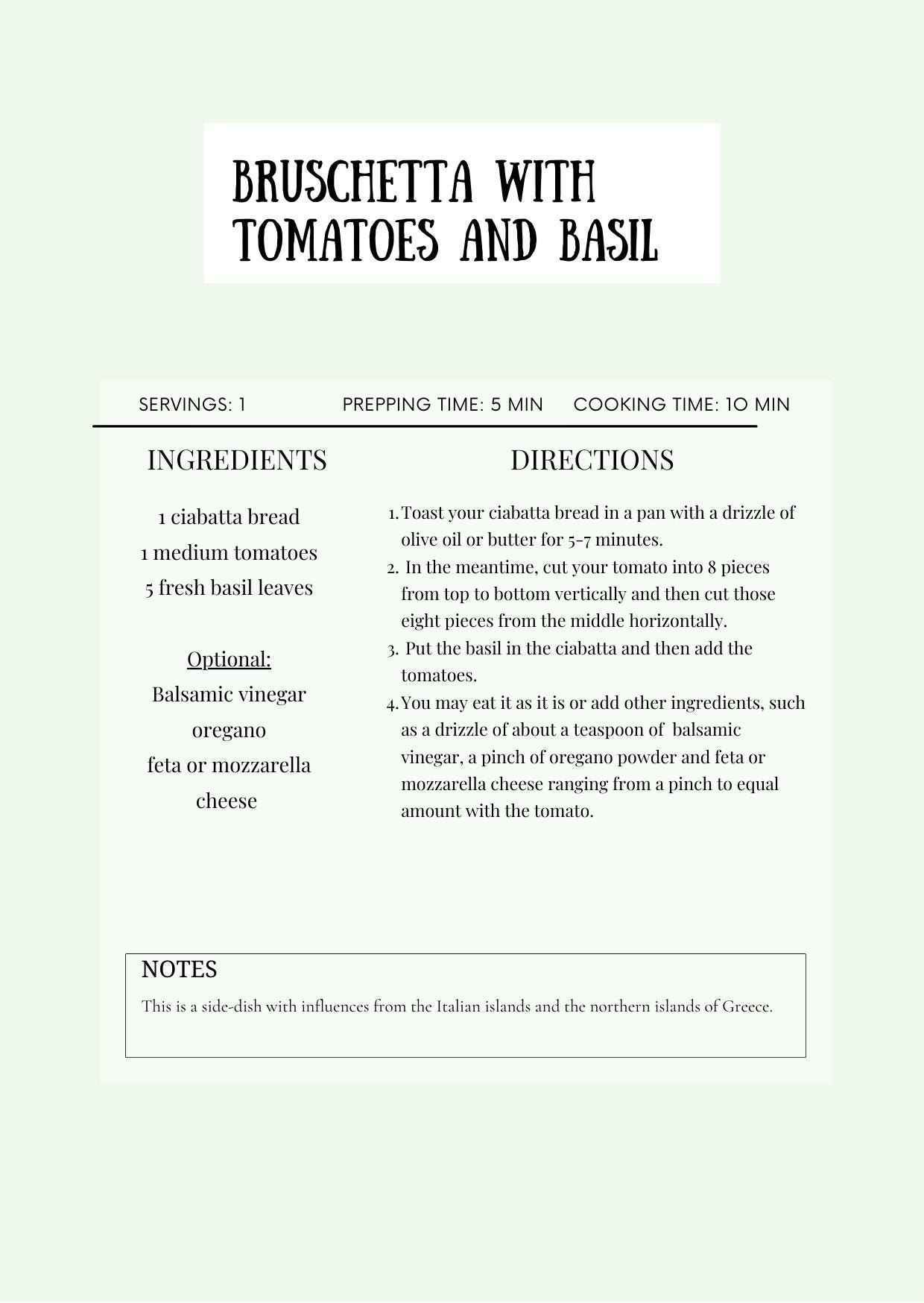 20 Super-easy Mediterranean Starters One Person Cookbook - Etsy