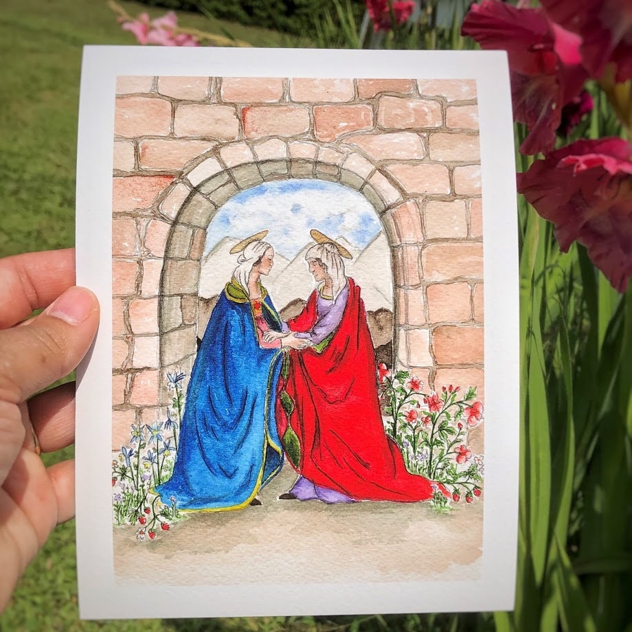 The Visitation, Watercolor Print 5x7 - Etsy