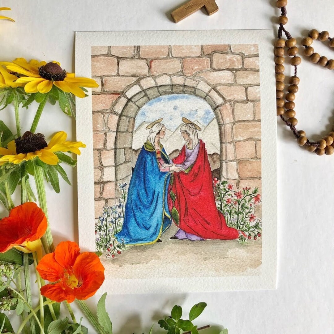 The Visitation, Watercolor Print 5x7 - Etsy