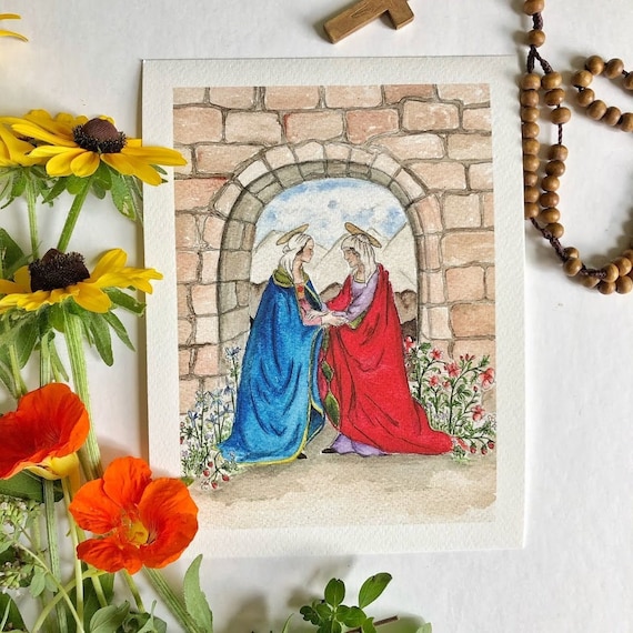 The Visitation Watercolor Print 5x7 - Etsy