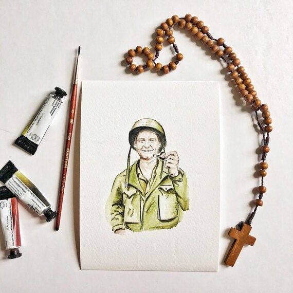 Fr. Emil Kapaun Servant of God Watercolor Print | Etsy