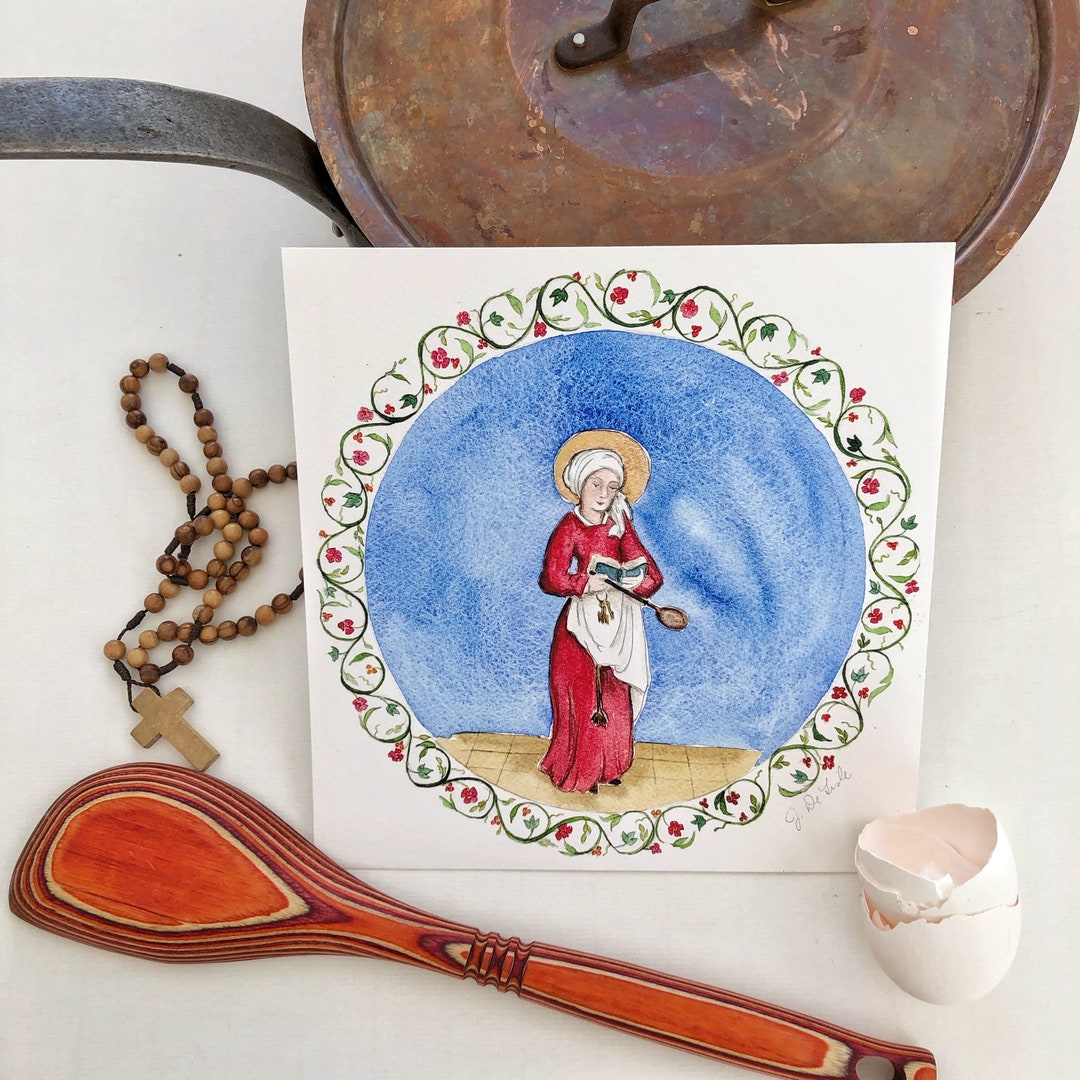 Saint Martha, Watercolor Print 8x8” - Etsy