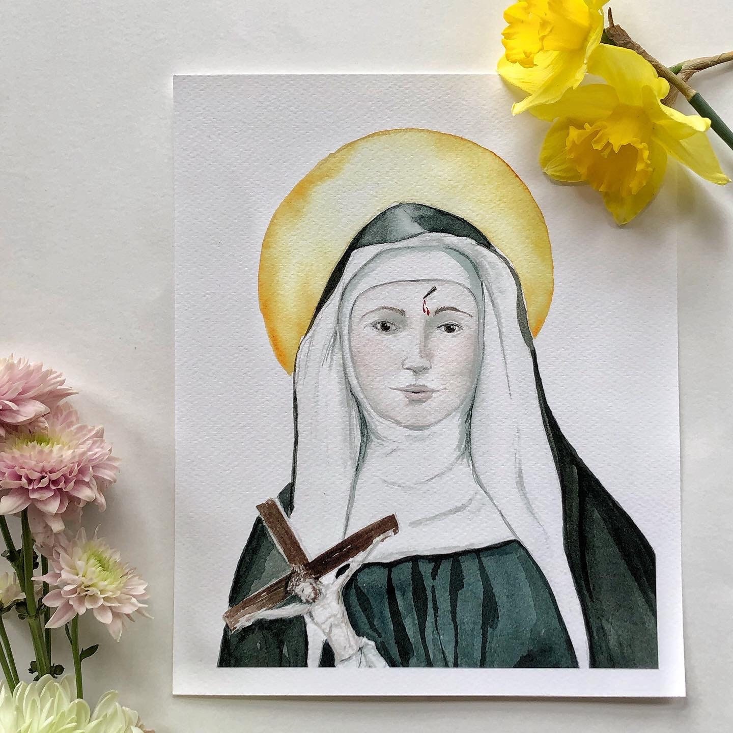 St. Rita Watercolor Print 8 X 10 - Etsy