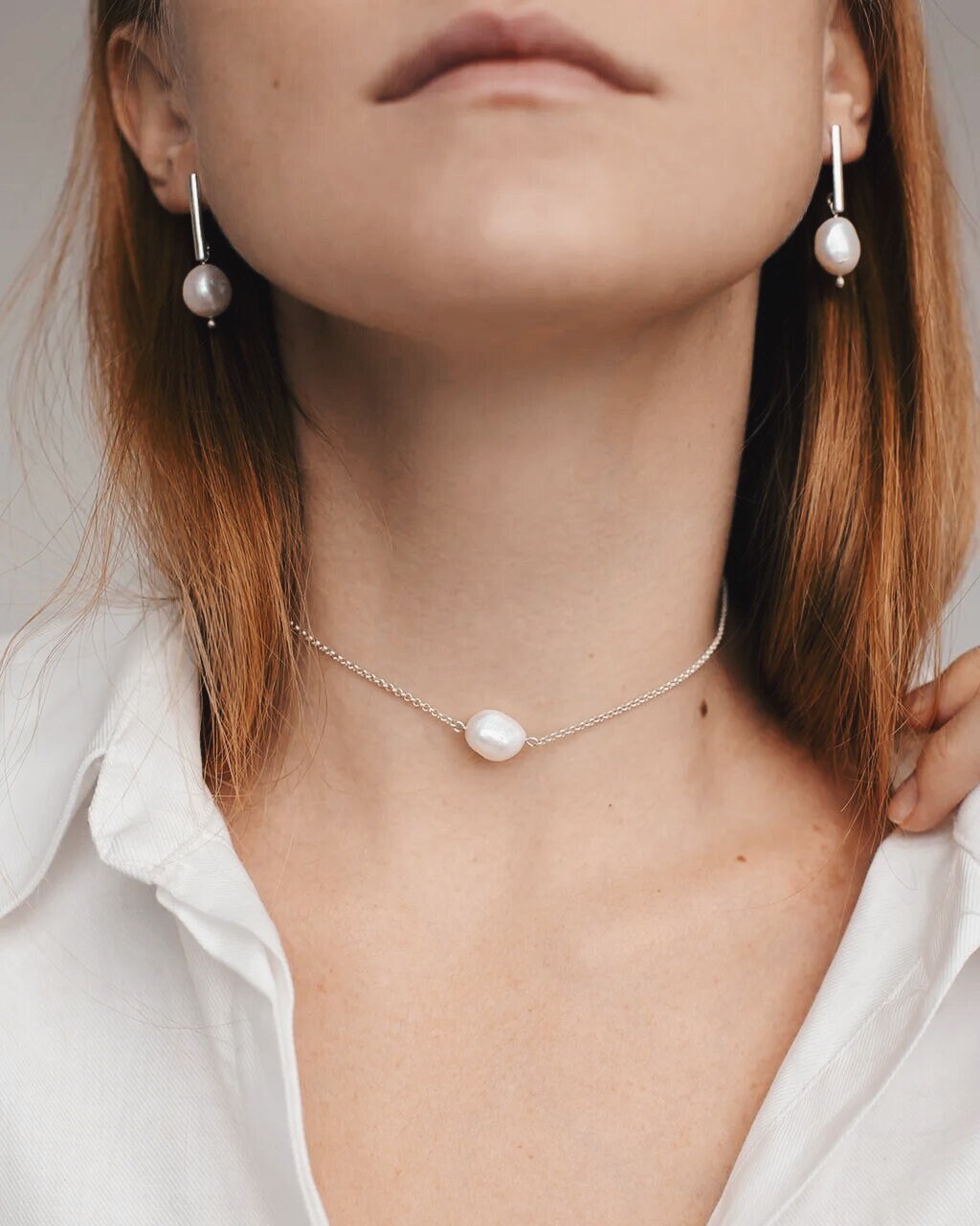 Choker perle blanche Collier de perles délicates Cadeaux | Etsy