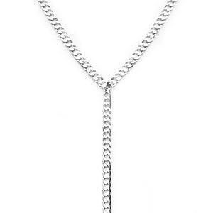 Y Shaped Necklace in Solid Sterling Silver 925, Statement Lariat ...