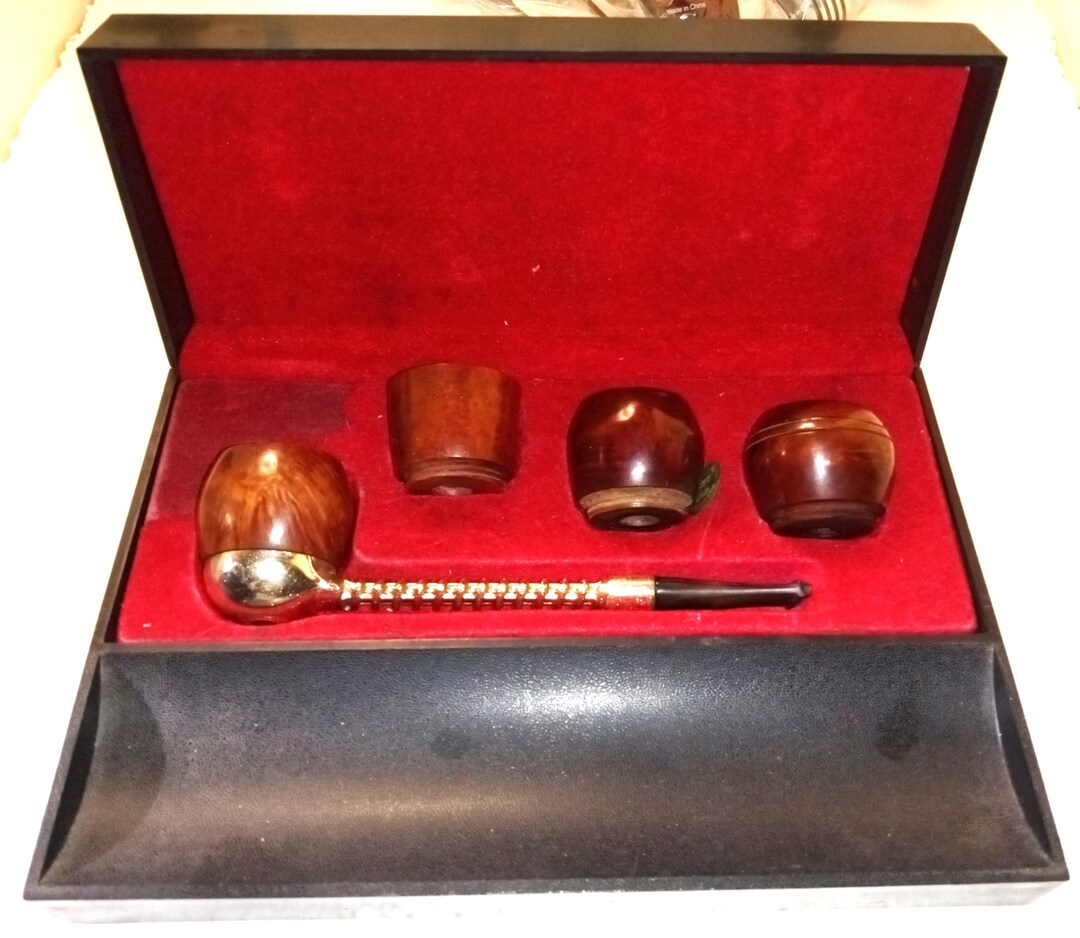Vintage Gold Twin Flow Radiator Pipe KENTUCKY CLUB Presentation Set W/4 ...