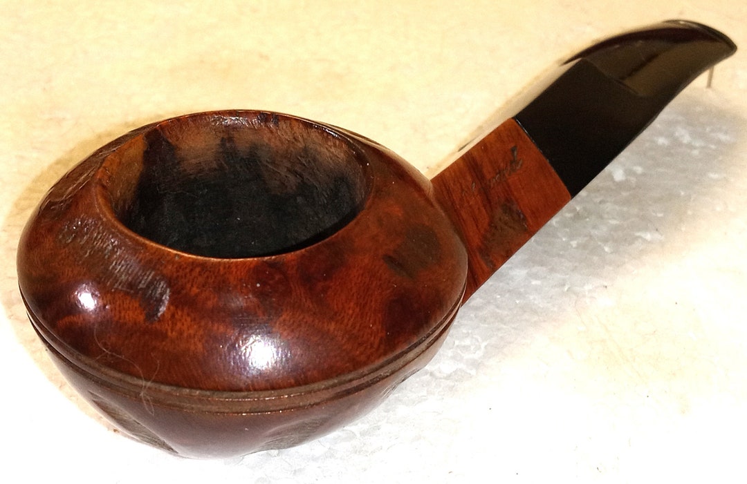 Vintage 1940's TOM HOWARD Handmade Bulldog Pipe Gouge Carved SAUCERBOWL ...