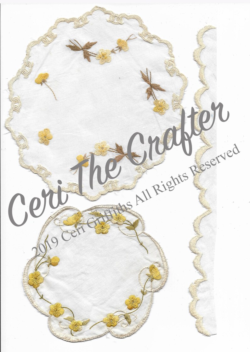 Vintage Linens and Embroidery Kit 7, Digital Download Printable, Great ...