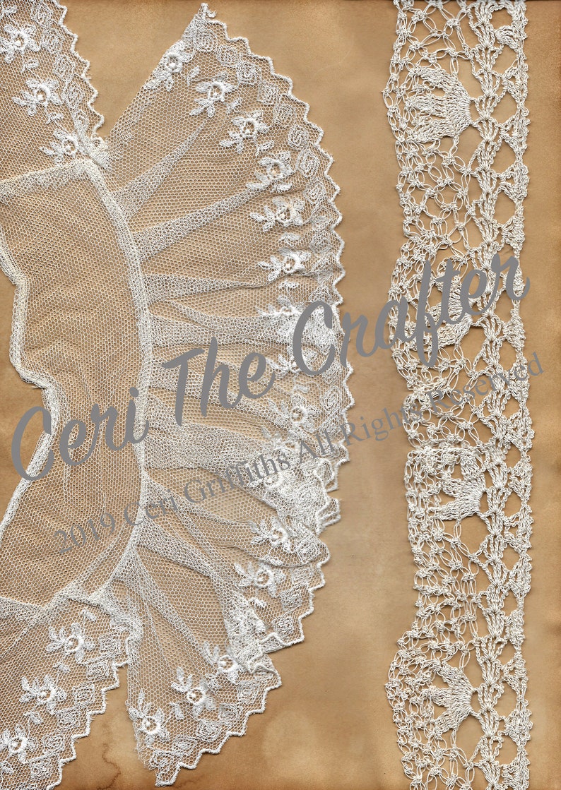 Vintage Lace Kit 2, Digital Download, Printable, Great for Journal ...