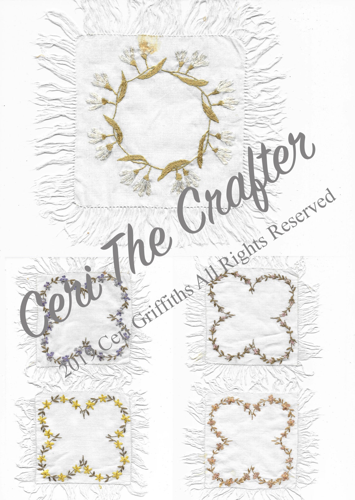 Vintage Linens and Embroidery Kit 9, Digital Download Printable, Great ...