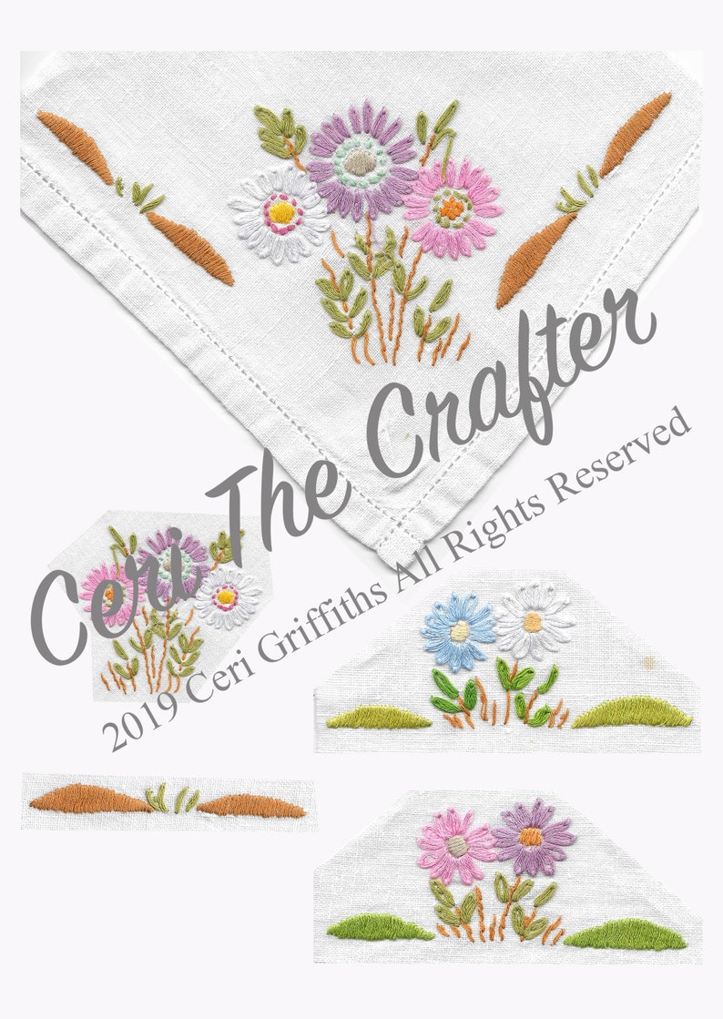 Vintage Linens and Embroidery Kit 3, Digital Download, Printable, Use ...