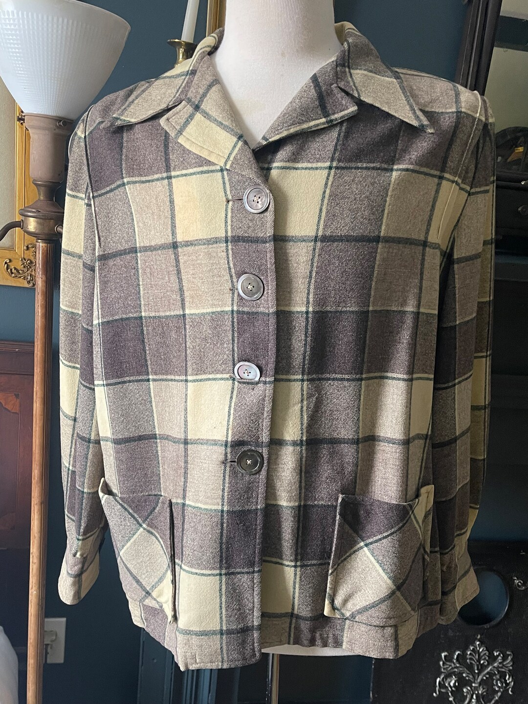 Vintage 1940s Mens 49er Pendleton Plaid Car Jacket L - Etsy