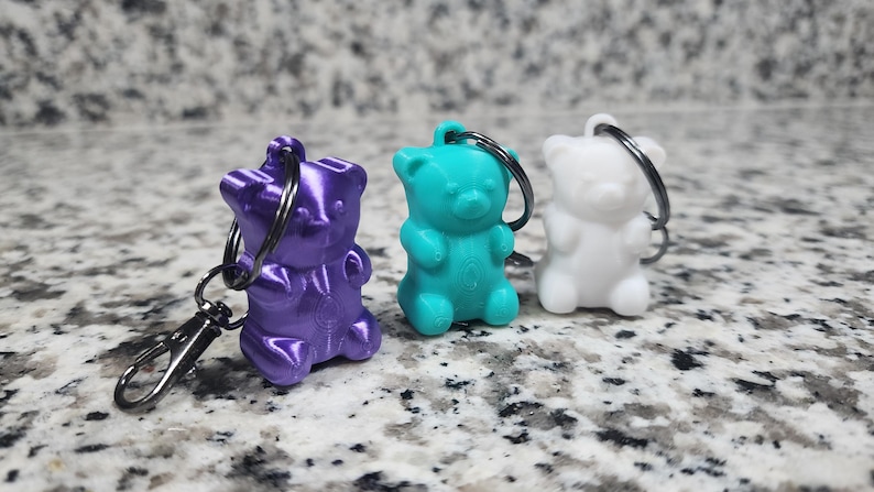 3d Printed Gummy Bear Keychain - Etsy