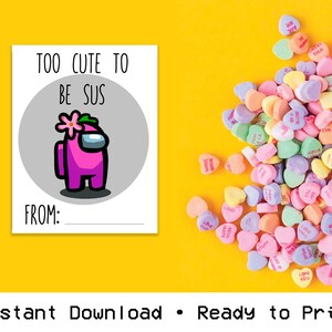 Among Us Valentines Day Classroom Printable Cards - Etsy