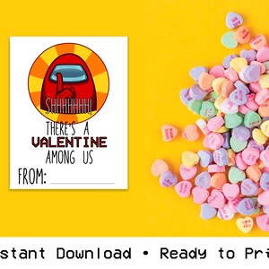 Among Us Valentines Day Classroom Printable Cards - Etsy