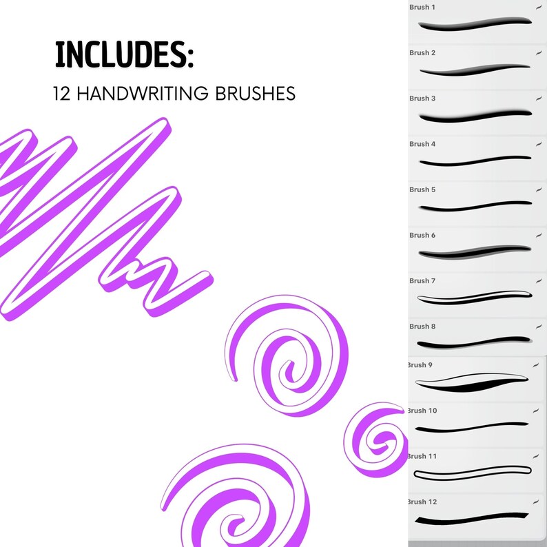 Handwriting Brushes for Procreate - Doodle Brush - Calligraphy Brush ...