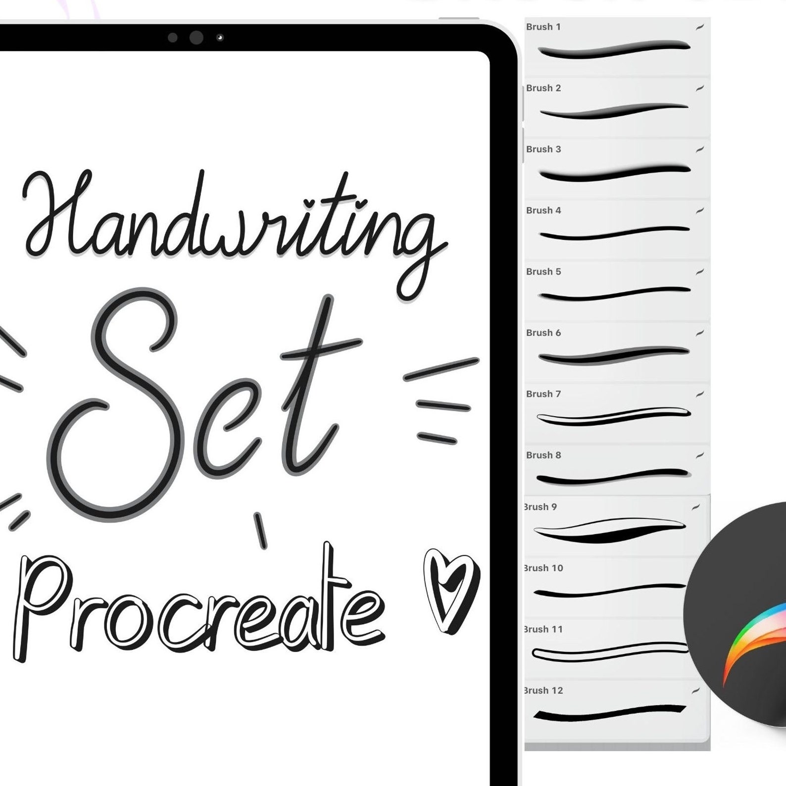 Handwriting Brushes for Procreate - Doodle Brush - Calligraphy Brush ...