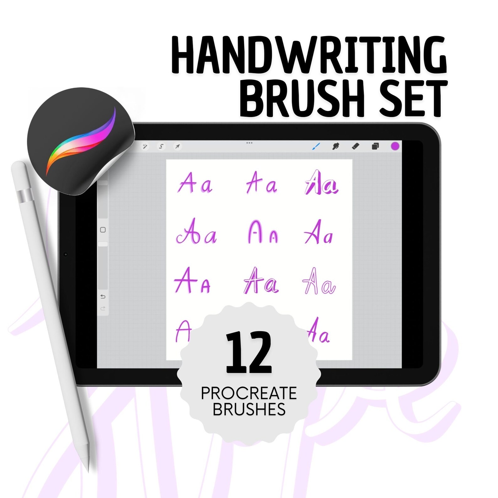 Handwriting Brushes for Procreate - Doodle Brush - Calligraphy Brush ...