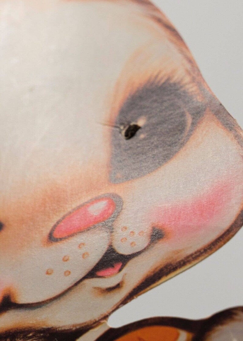 Vintage 15" Beistle Easter Bunny Holding Painted Egg Die Cut Hinged ...