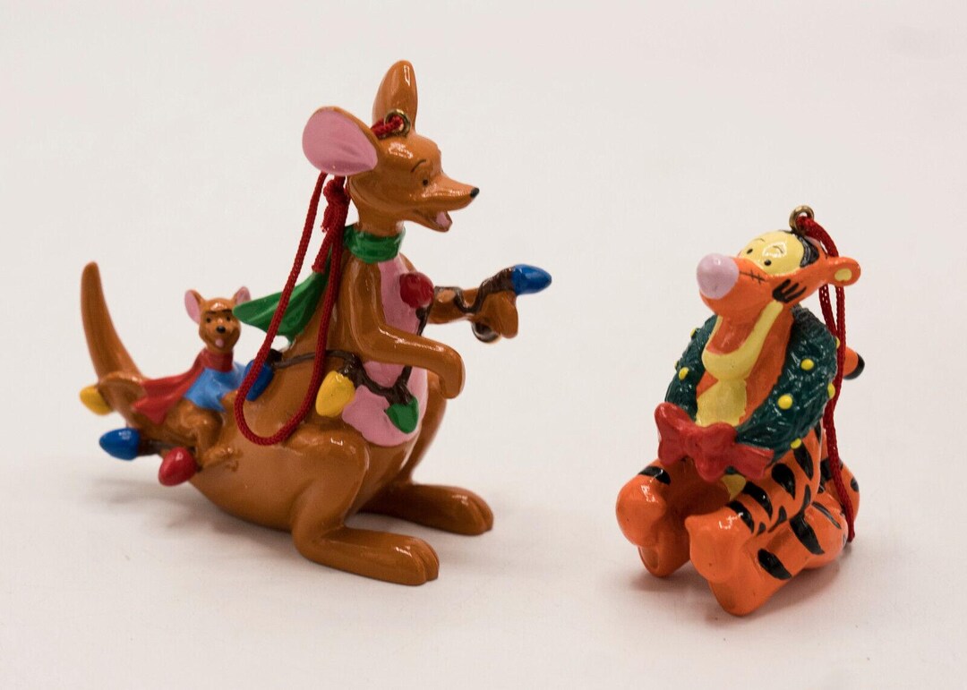1994 It's A Small World Tigger and Kanga With Rue Set of 2 Ornaments ...