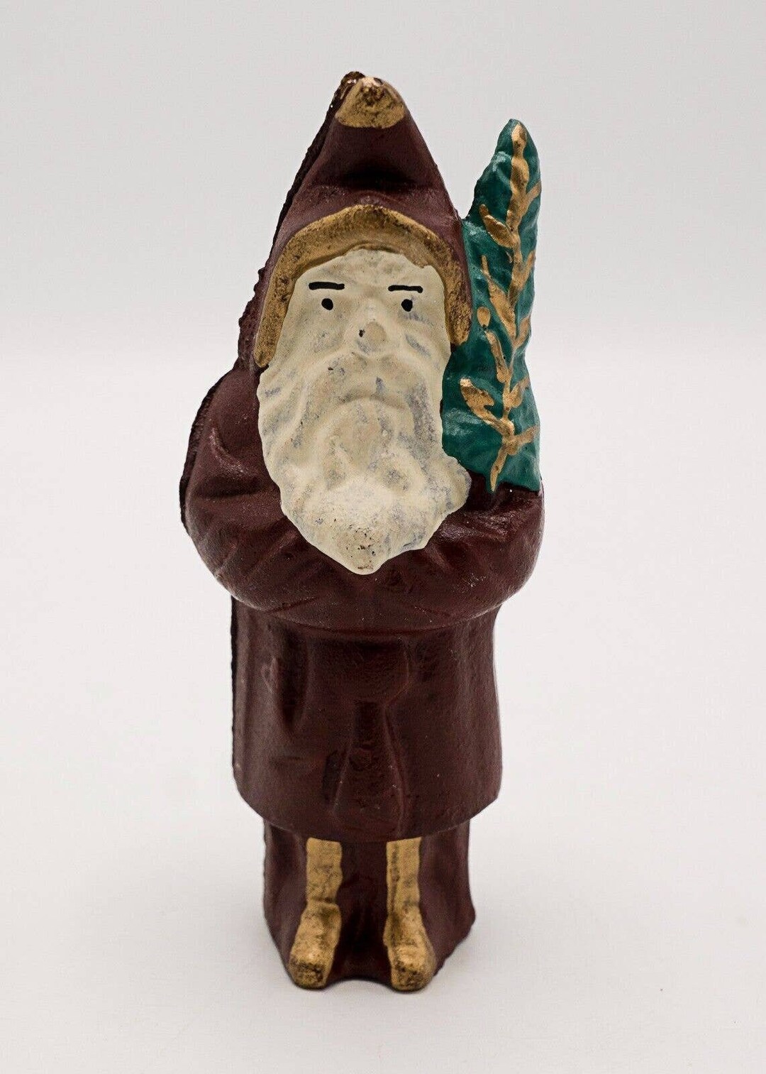 Vintage 6" Cast Iron Santa Coin Bank Christmas Reproduction Hubley ...