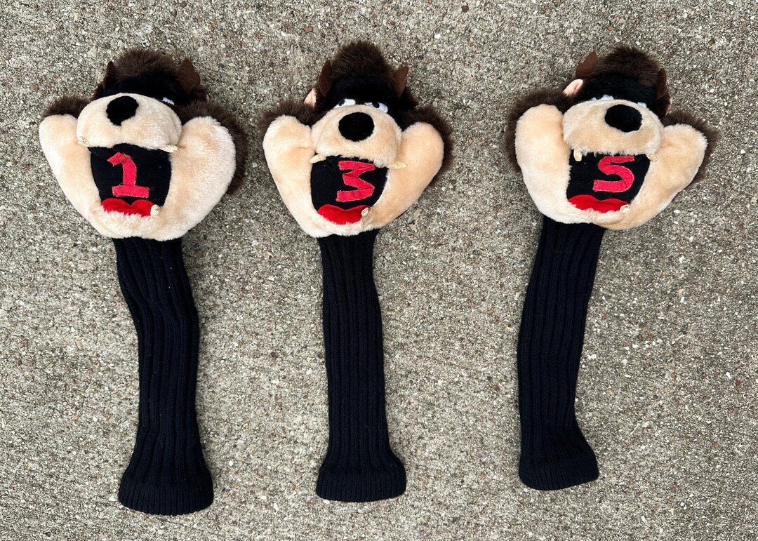 Lot of 3 Tasmanian Devil Vintage 1993 Taz Golf Club Head Covers Acme ...