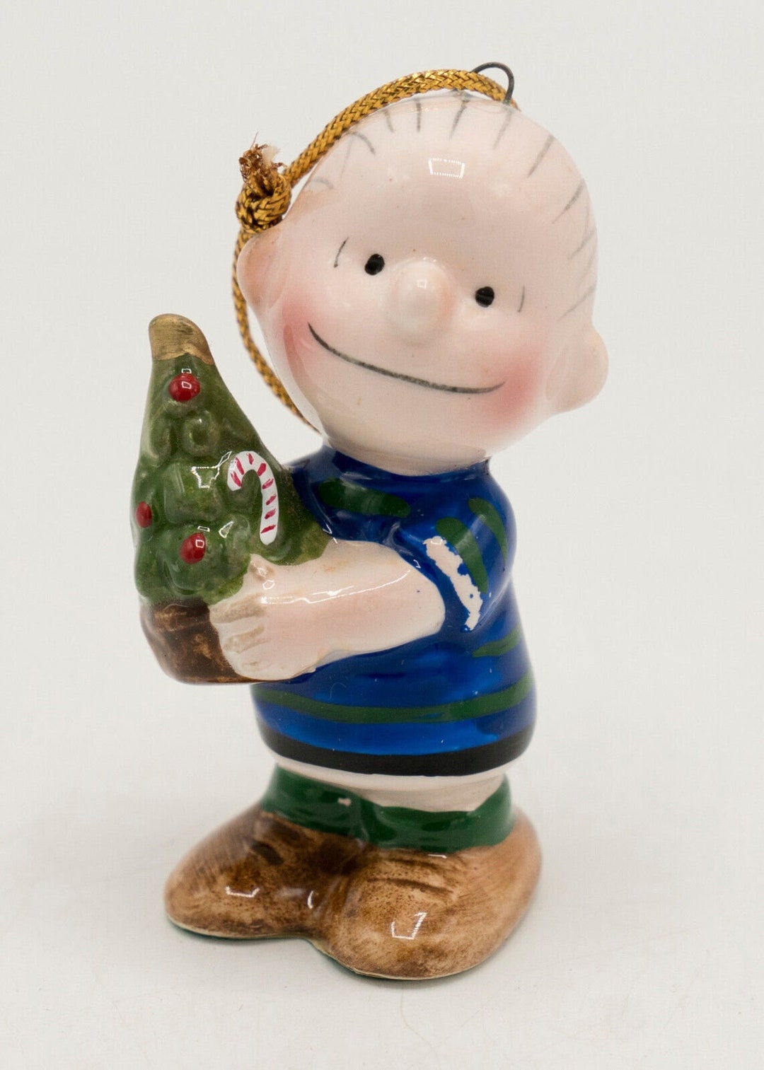 Vintage Linus Peanuts Christmas Tree Ornament Ceramic 1952 Made in ...