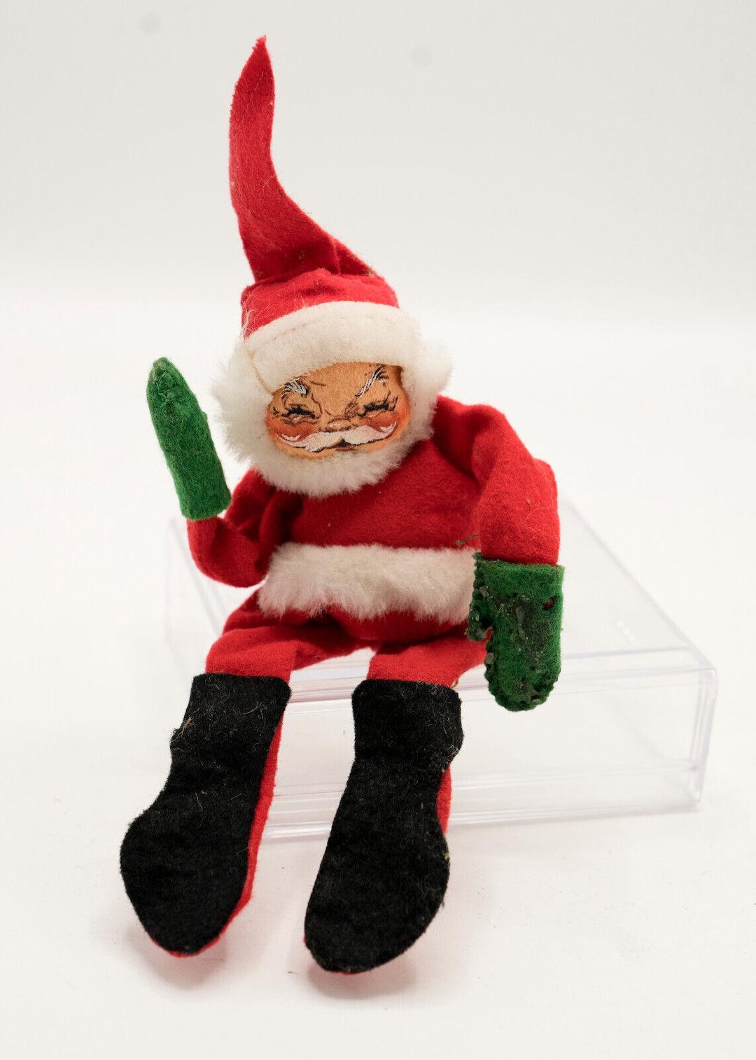 Vintage Annalee Santa Claus 1967 Sitting or Standing Posable 11 ...
