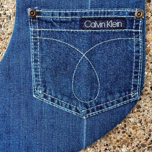 Vintage 15" Calvin Klein Handmade Upcycled Denim Jeans Medium Christmas ...