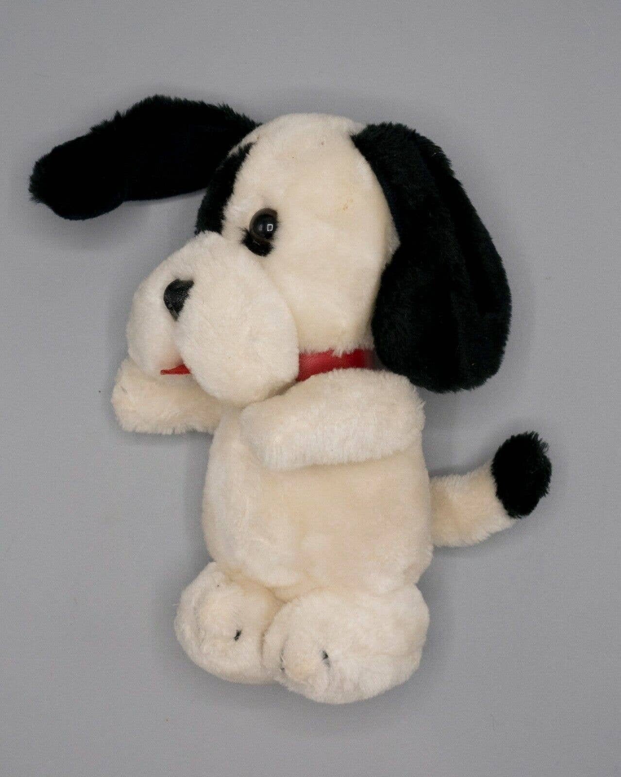 Vintage 8 Dakin 1981 Black and White Puppy Dog Plush Nutshells Standing ...