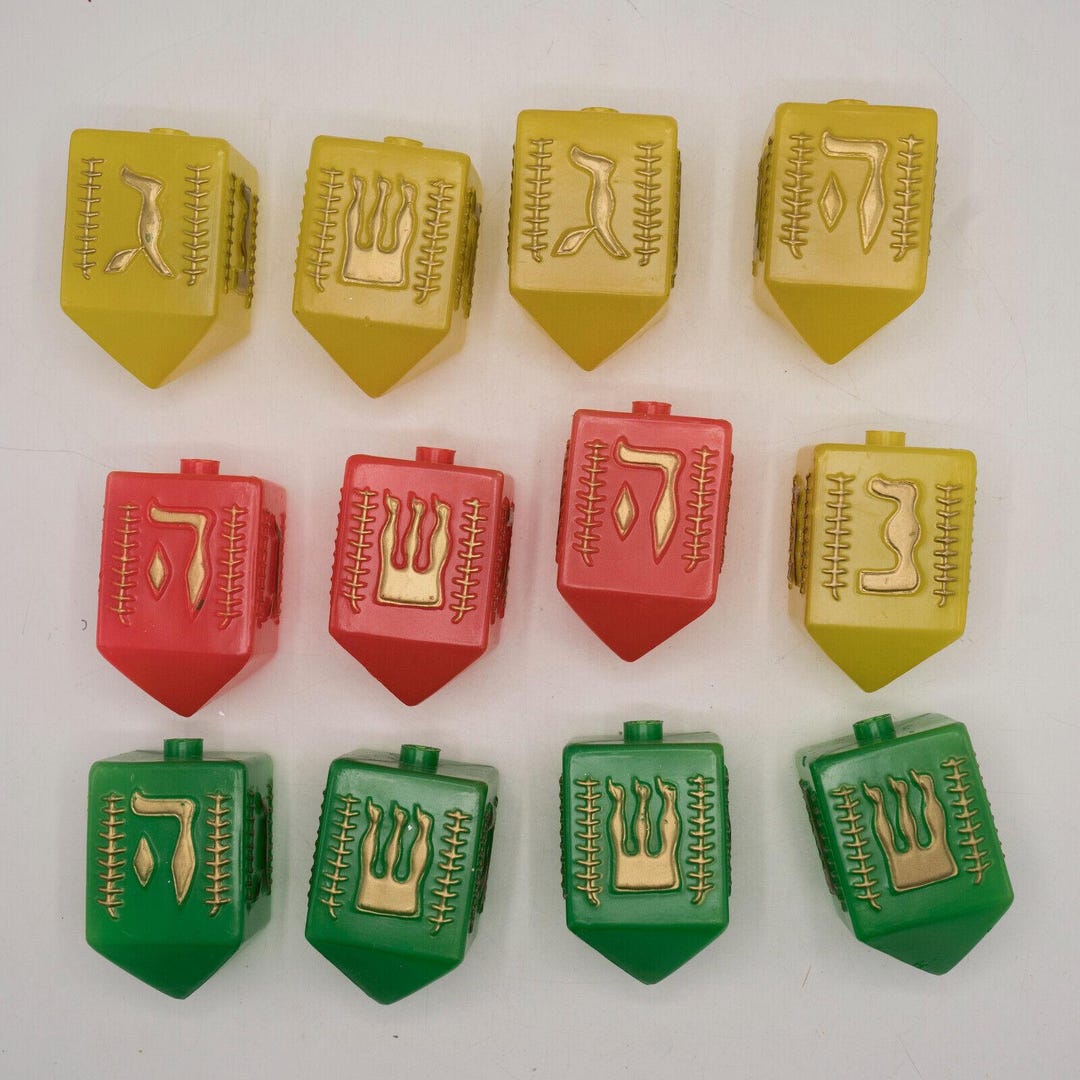 Vintage Dreidel 12 Plastic Covers for String Light Hanukkah Chanukah ...