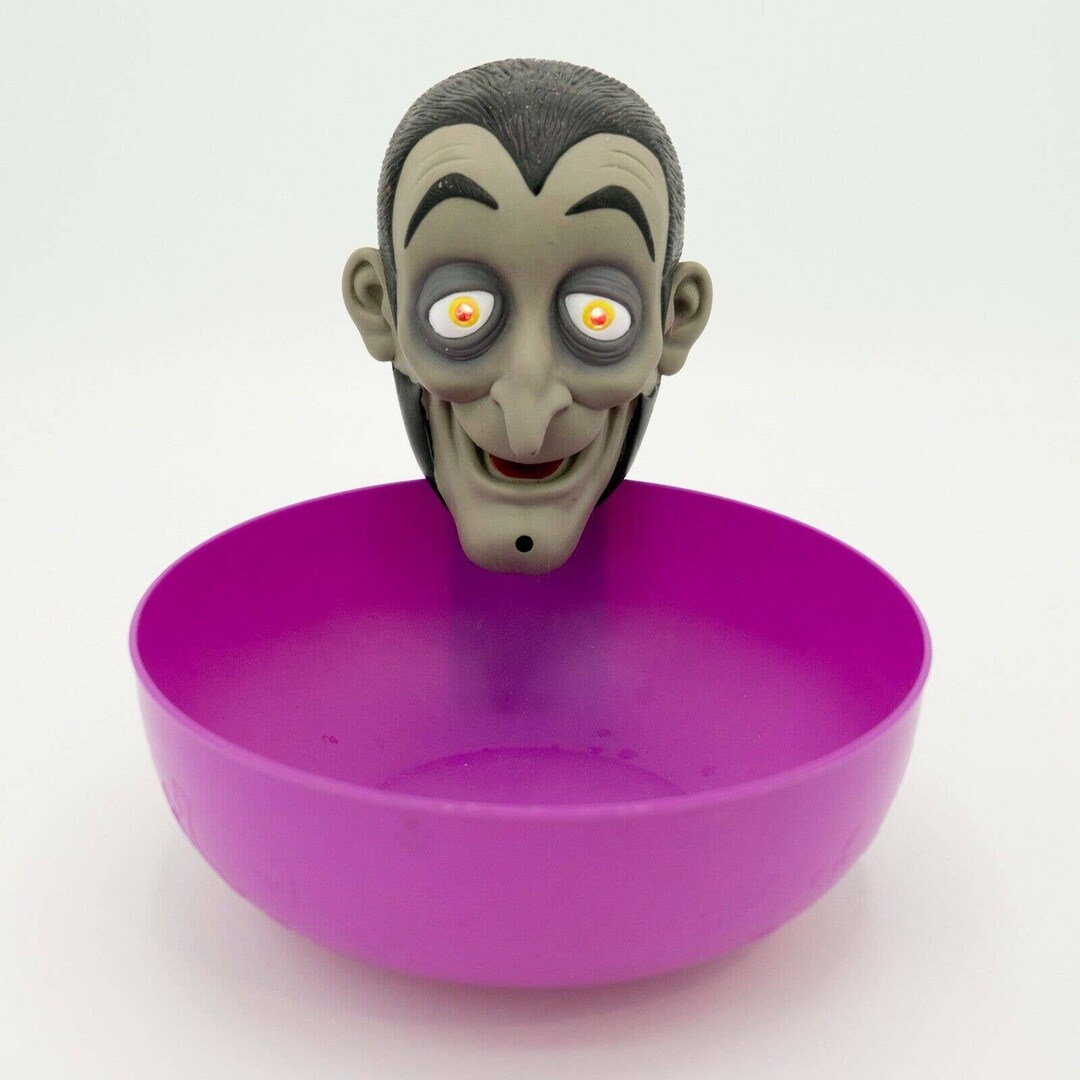 Vtg 2002 Dracula Vampire Animated Halloween Candy Bowl Dish Take One - Etsy