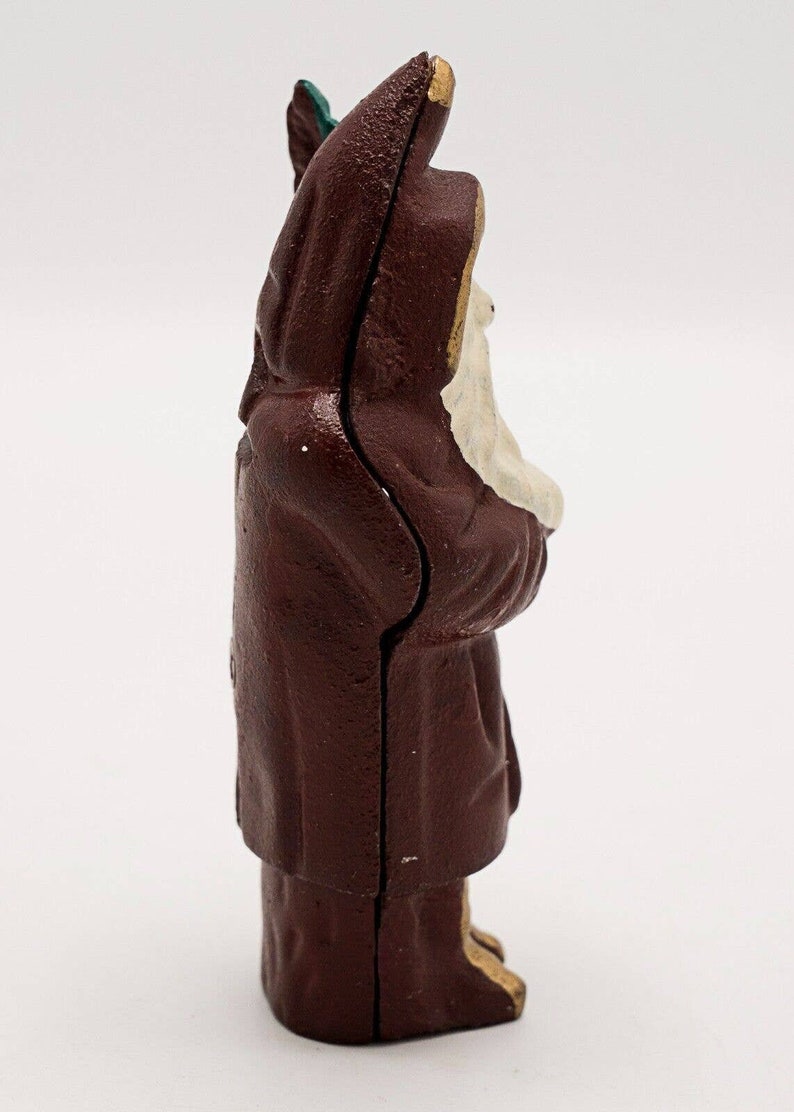 Vintage 6" Cast Iron Santa Coin Bank Christmas Reproduction Hubley ...