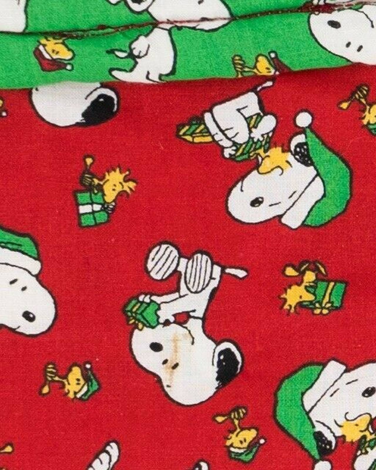 Vintage 19 Snoopy Woodstock Christmas Stocking Handmade - Etsy