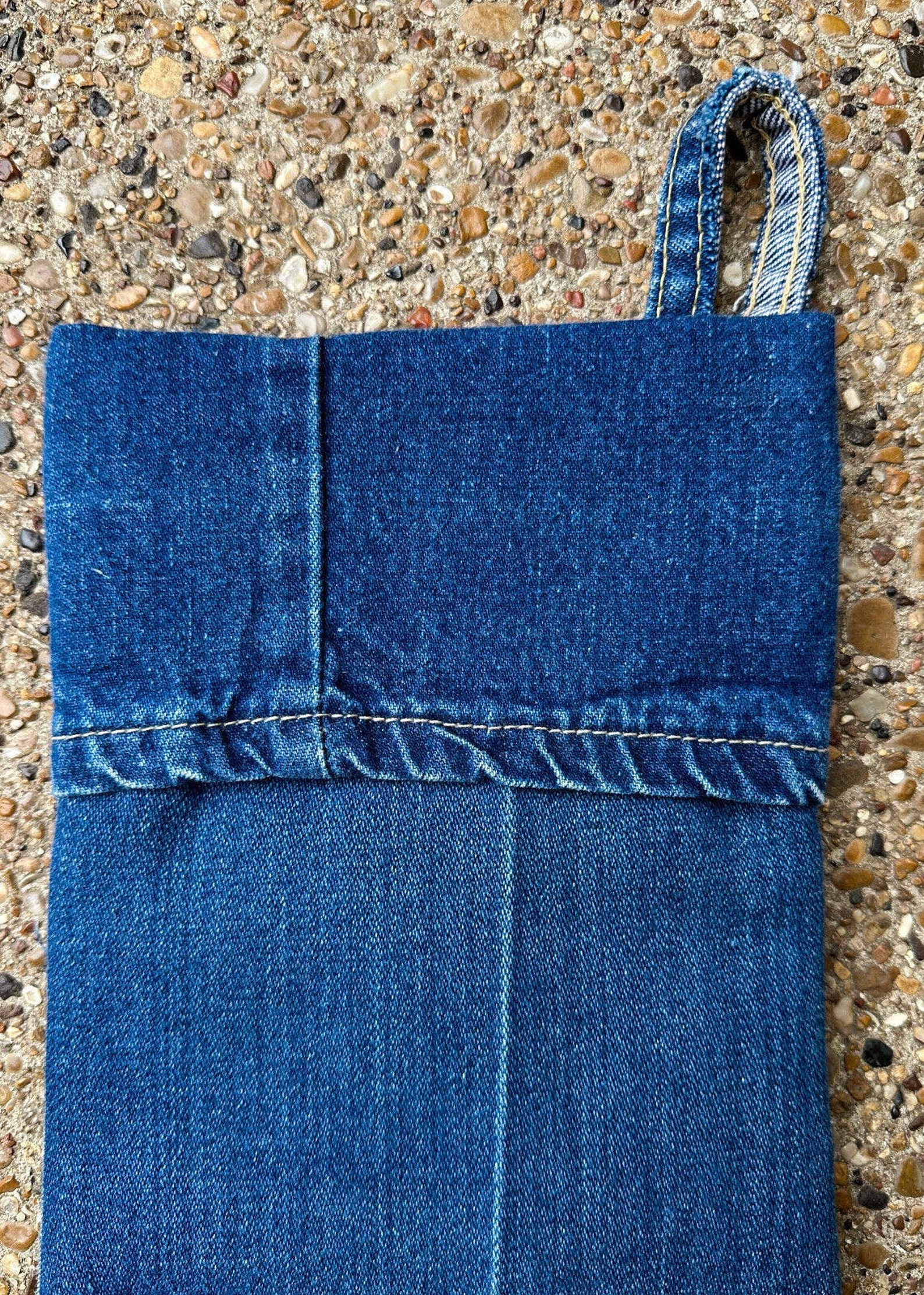 Vintage 15" Calvin Klein Handmade Upcycled Denim Jeans Medium Christmas ...