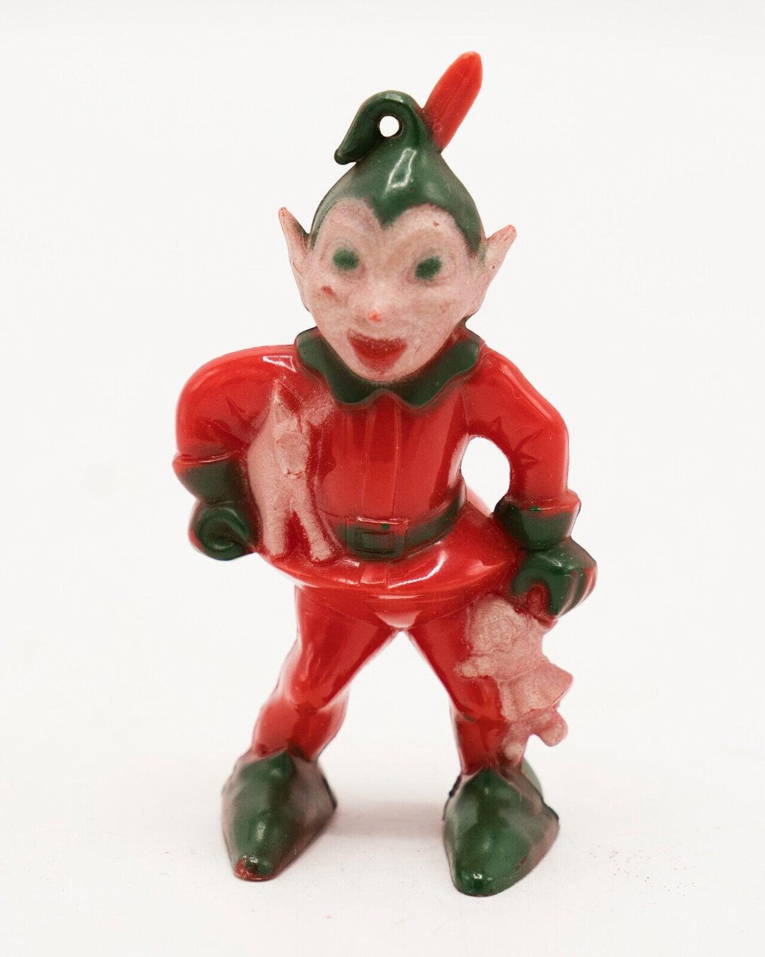 Vintage Rosbro Plastic Scary Creepy Elf Pixie Candy Container Christmas ...